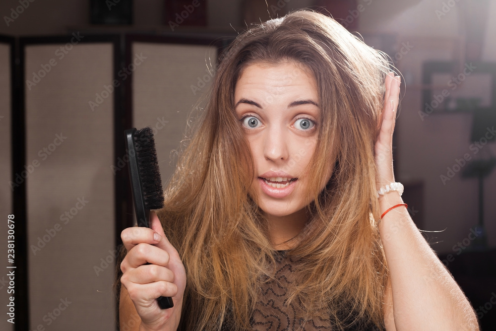 Worried Girl With Brown Hair