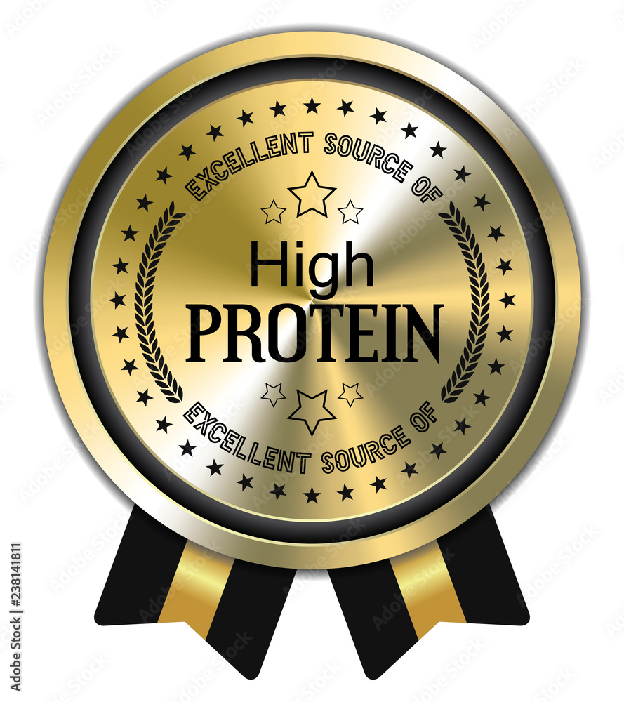 High Protein. Excellent Source of Protein. Vector Badge. Stock Vector ...