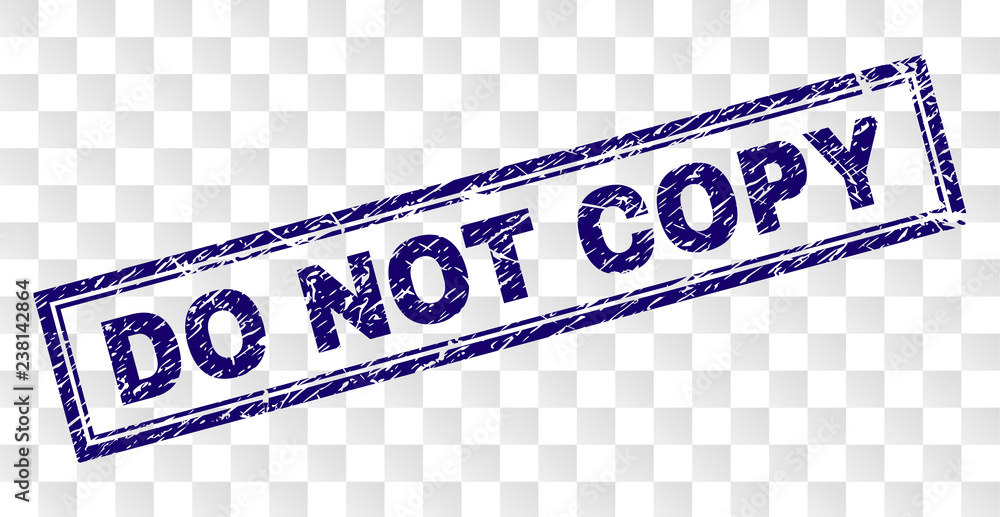 DO NOT COPY stamp seal watermark with rubber print style and double ...