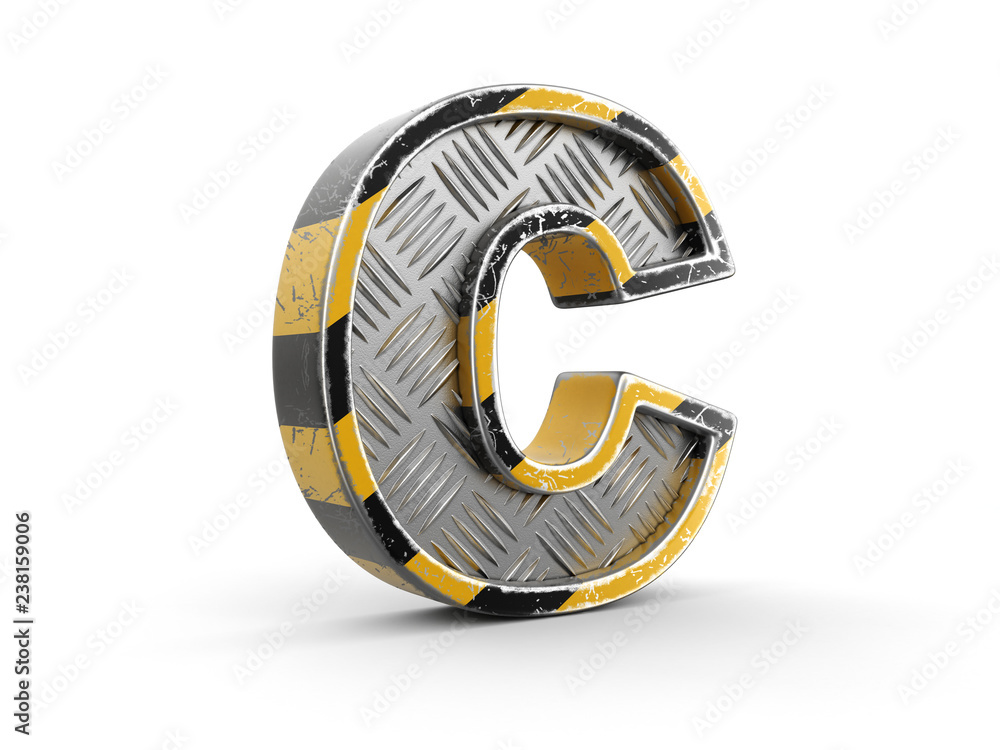Striped Letter C