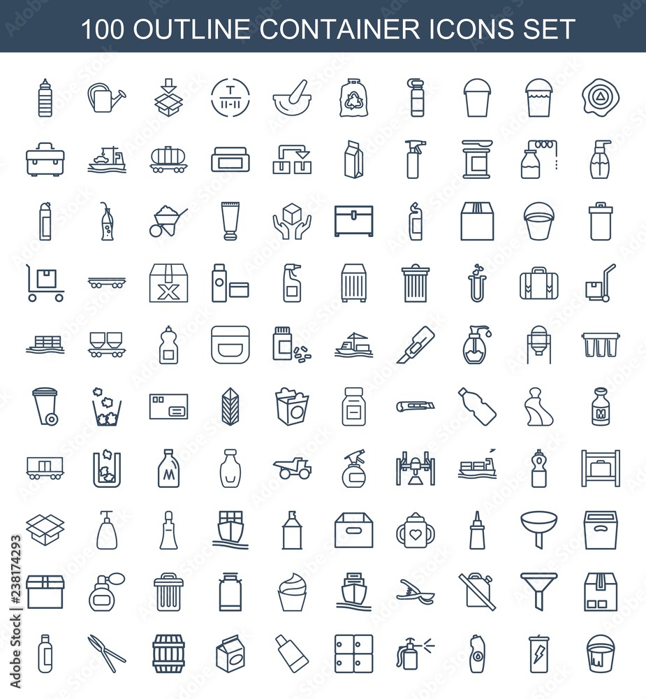 container icons. Trendy 100 container icons. Contain icons such as ...