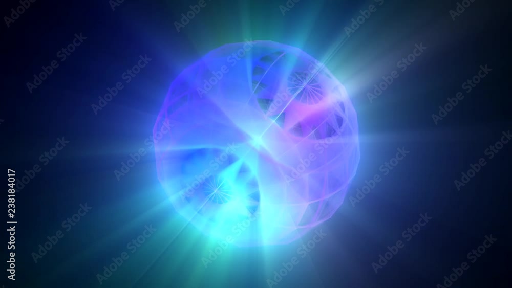 Colorful 3D Sphere Audio Spectrum, 100 bpm synchronized seamless ...