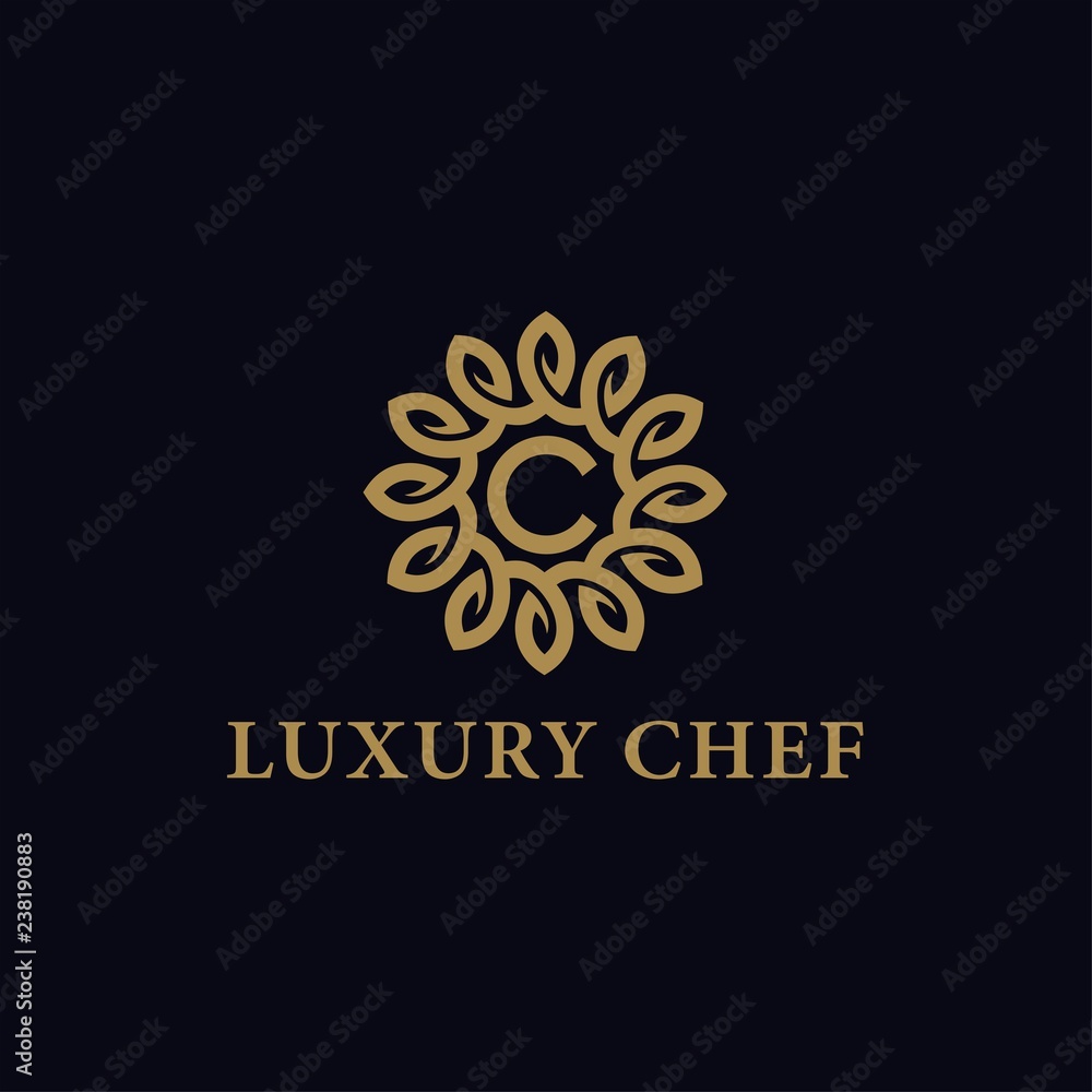 Luxury royal letter c flower logo template design for hotel and fashion ...