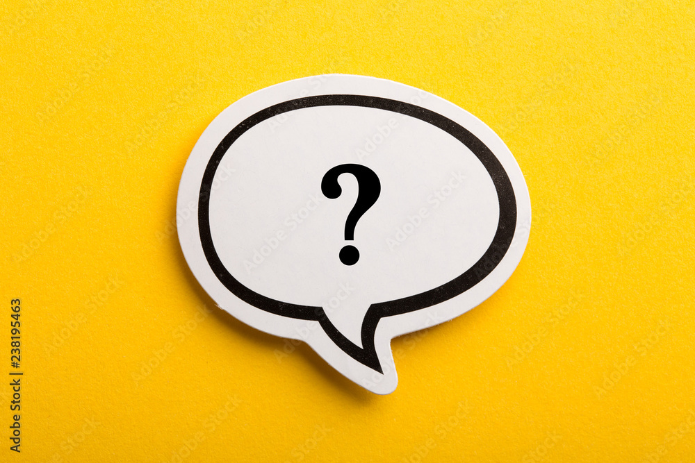 Question Mark Speech Bubble Stock Photo | Adobe Stock