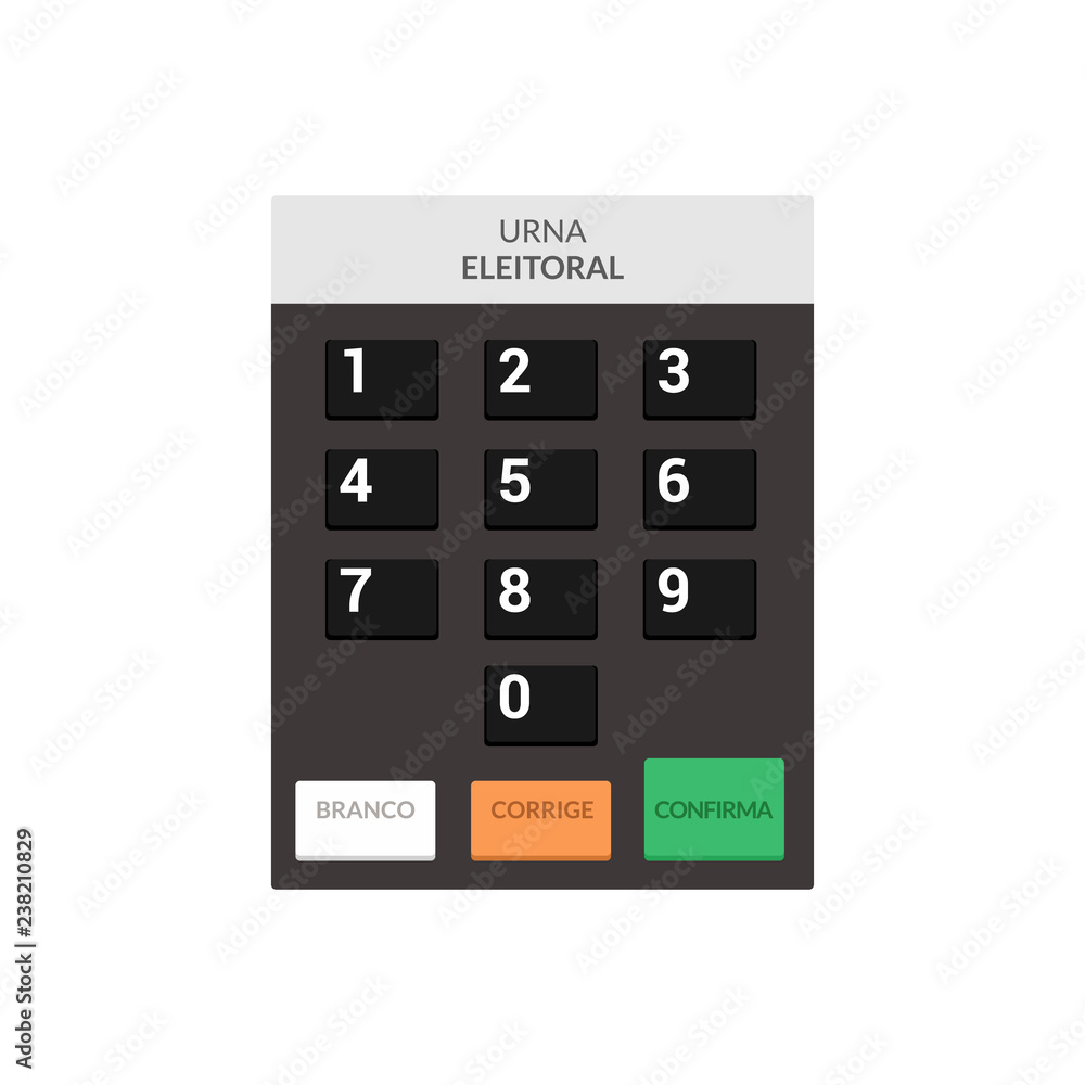 Vetor de Electronic urn voting computer. Vector brazil choice president ...