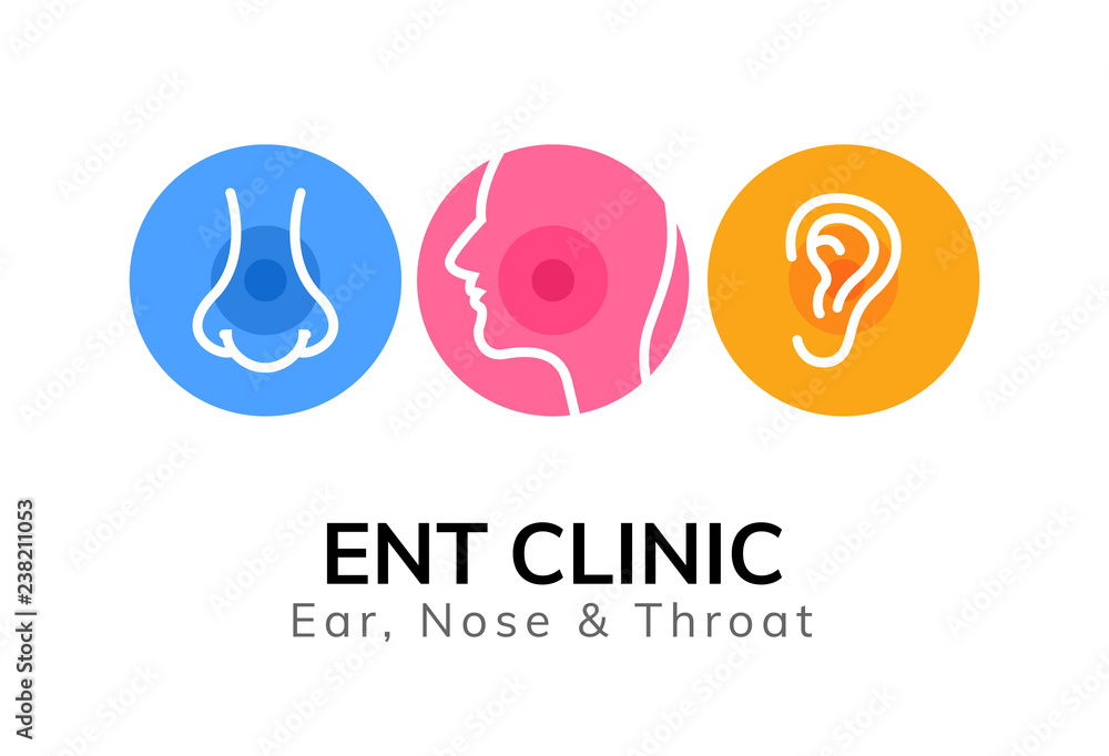 ENT doctor logo template. Ear nose throat doctor clinic. Mouth health ...