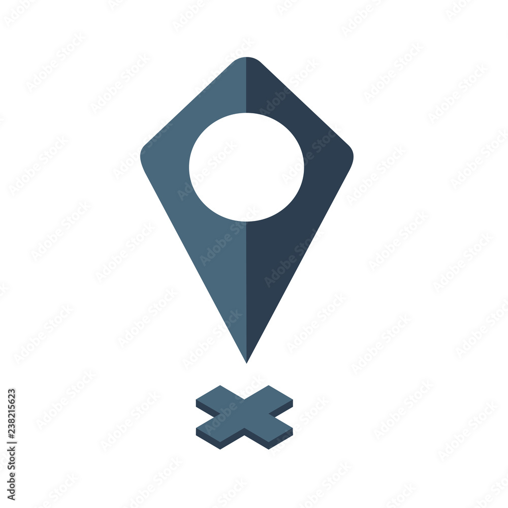 navigational markers of different shapes. Navigation pins, navigational ...