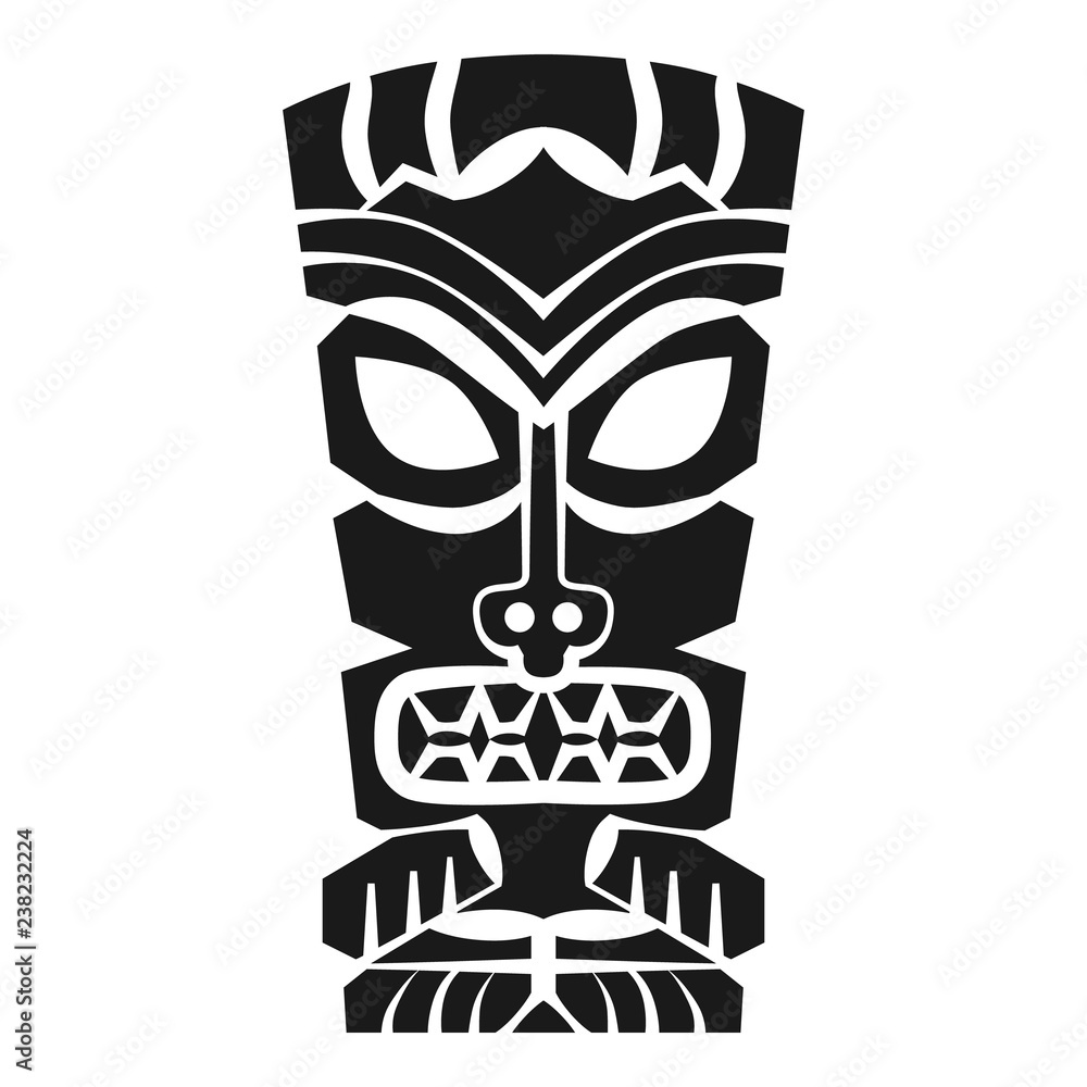 Tiki idol icon. Simple illustration of tiki idol vector icon for web ...