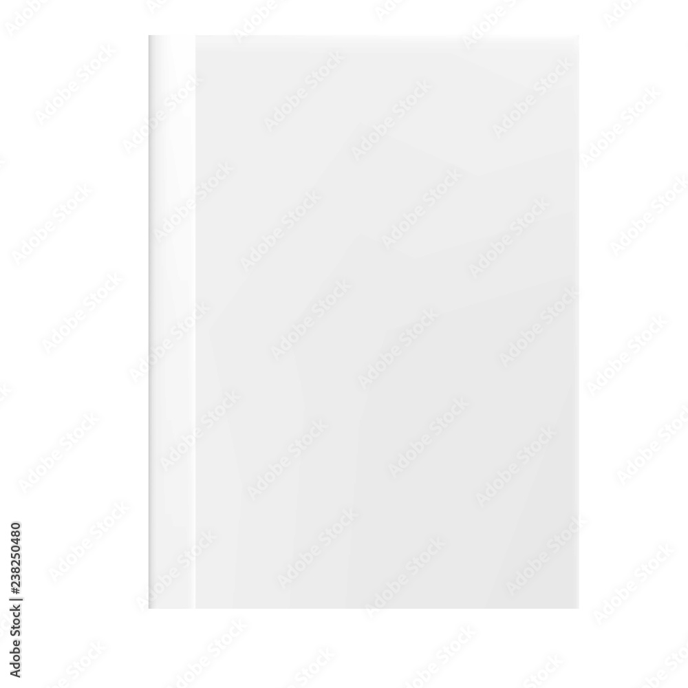 Plastic office folder icon. Realistic illustration of plastic office ...