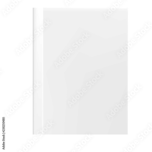 Plastic office folder icon. Realistic illustration of plastic office ...