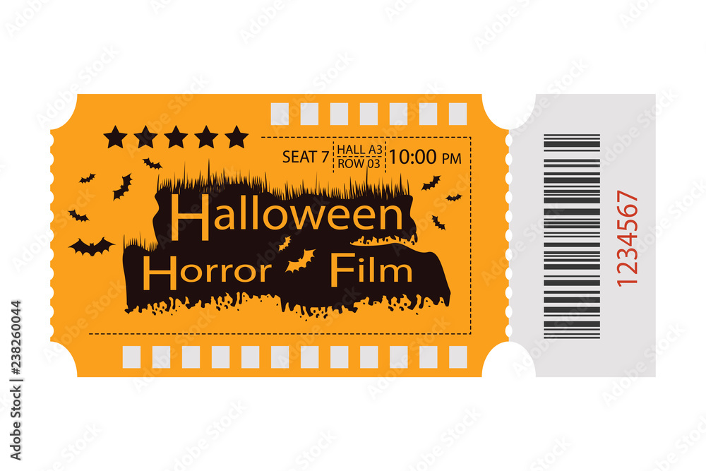 Halloween ticket template, ticket halloween party, ticket halloween ...