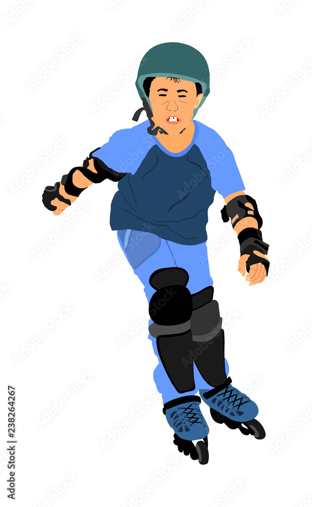 Boy Roller Skate Clipart