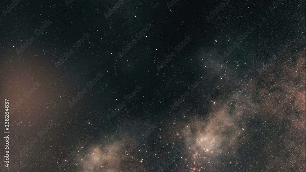 Space background, flight in space among the billions of stars nebulae ...