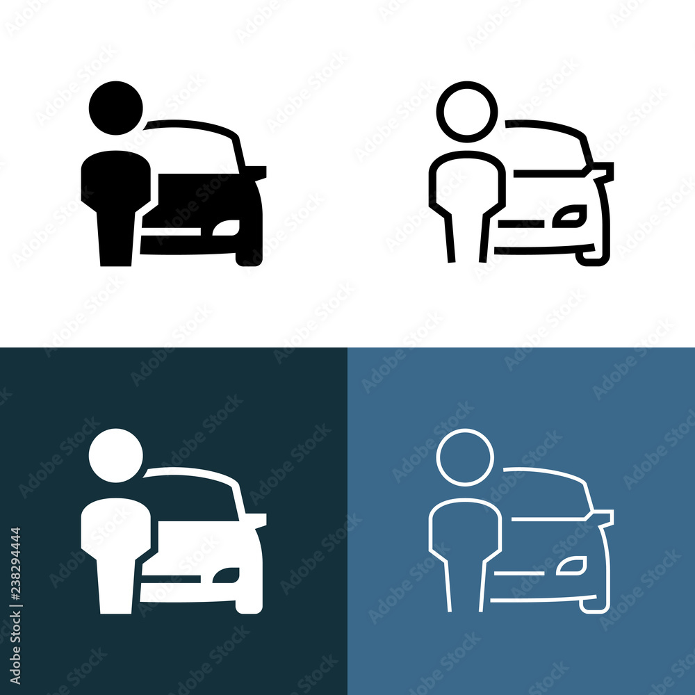 Car Dealer Icon Set Stock Vector | Adobe Stock