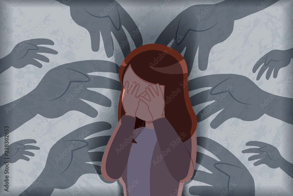 harassment and bullying concept Stock Vector | Adobe Stock