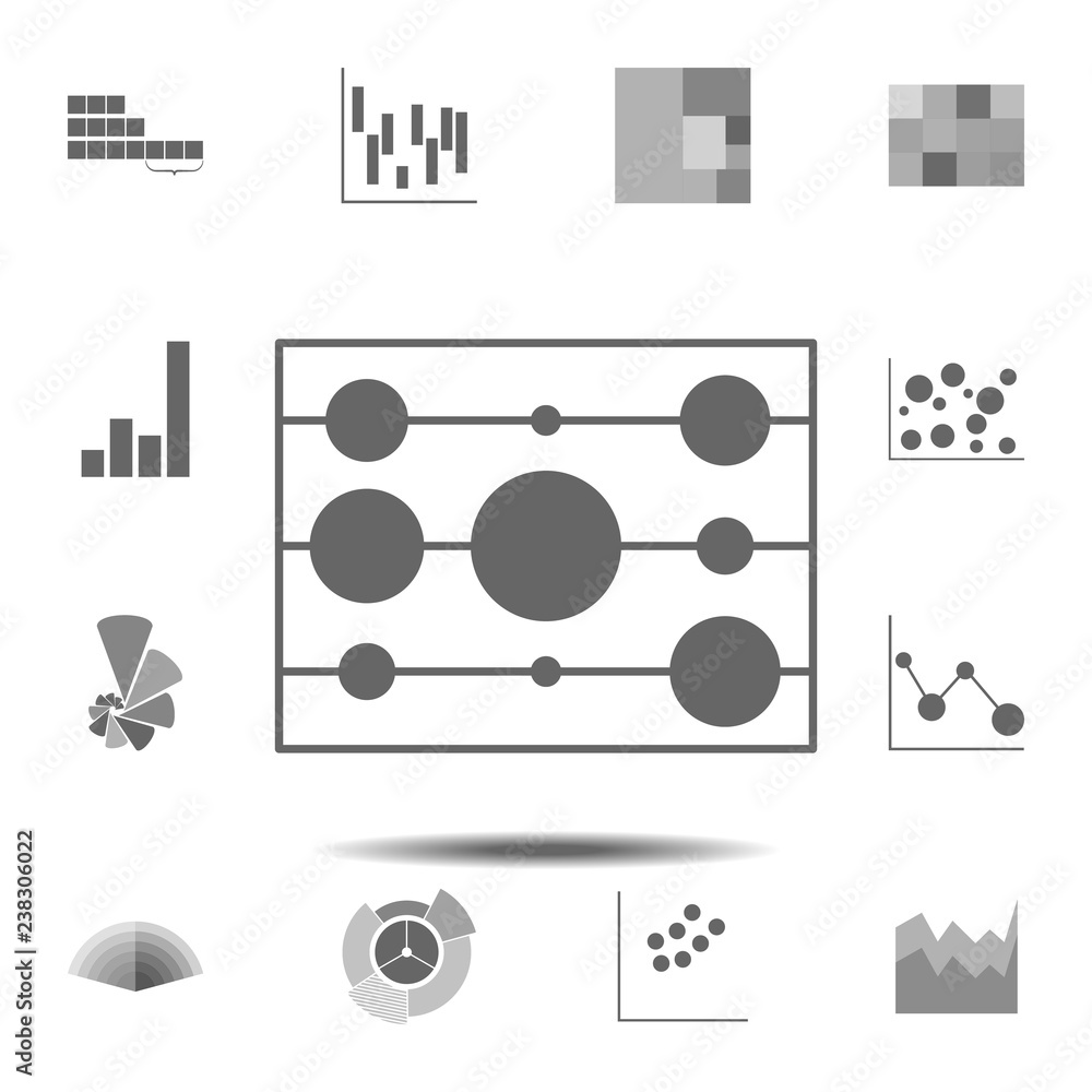 bubble chart icon. Simple glyph vector element of charts and diagrams ...