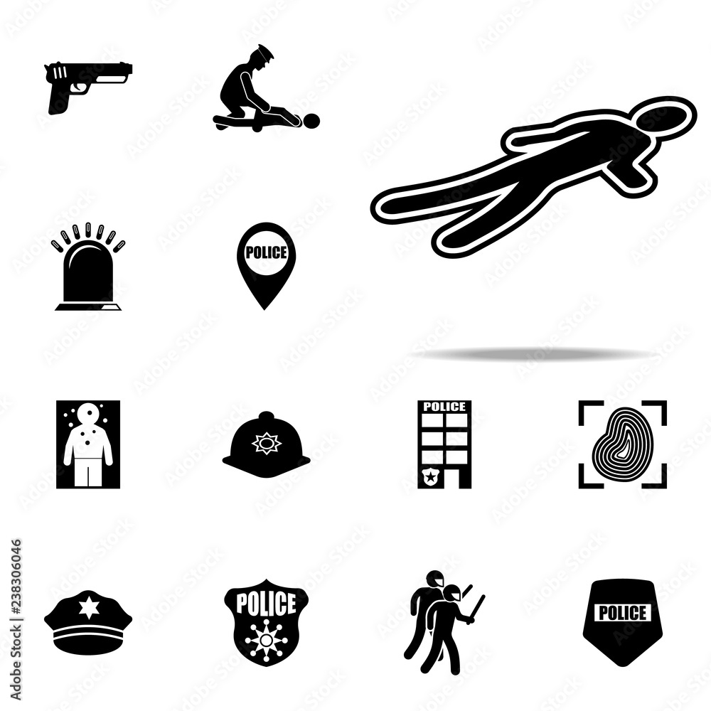 trail of murder icon. Police icons universal set for web and mobile ...