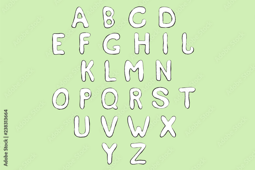 Cartoon kids english alphabet from A to Z. Vector Stock Vector | Adobe ...