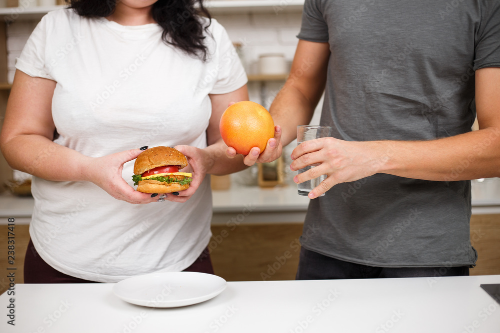diet, junk and healthy food, nutrition choices, weight loss, fitness ...