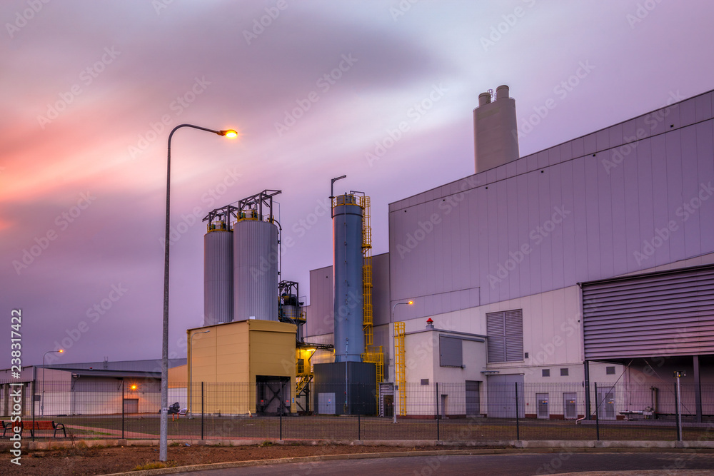 building of a modern waste incineration plant, an environment-friendly ...