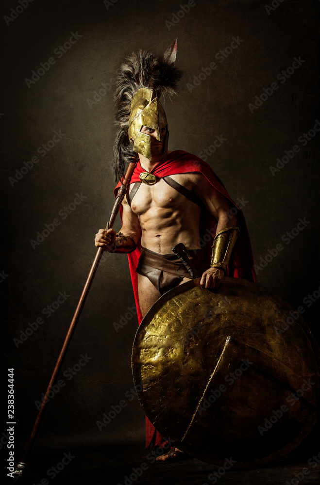 Portrait of a spartan soldier Stock-Foto | Adobe Stock