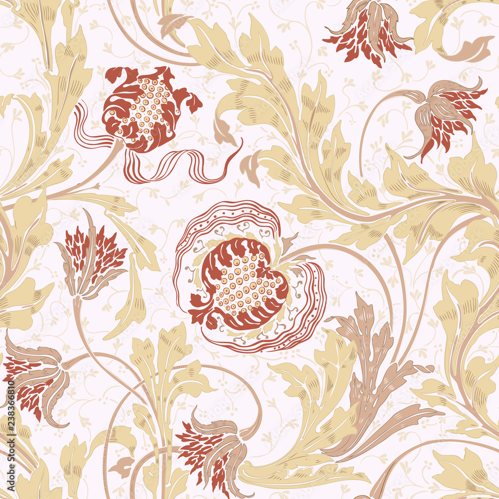 Modern fabric design pattern. Floral pattern for your design ...