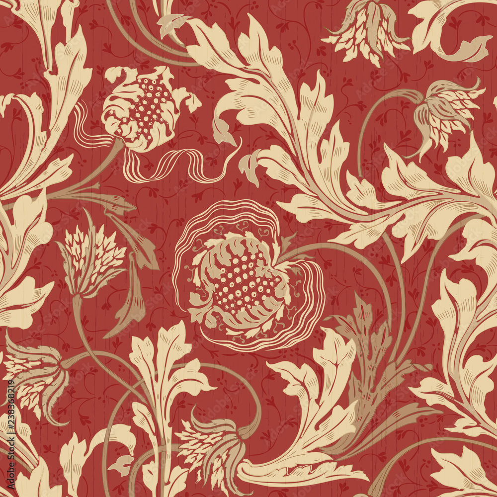 Modern fabric design pattern. Floral pattern for your design ...