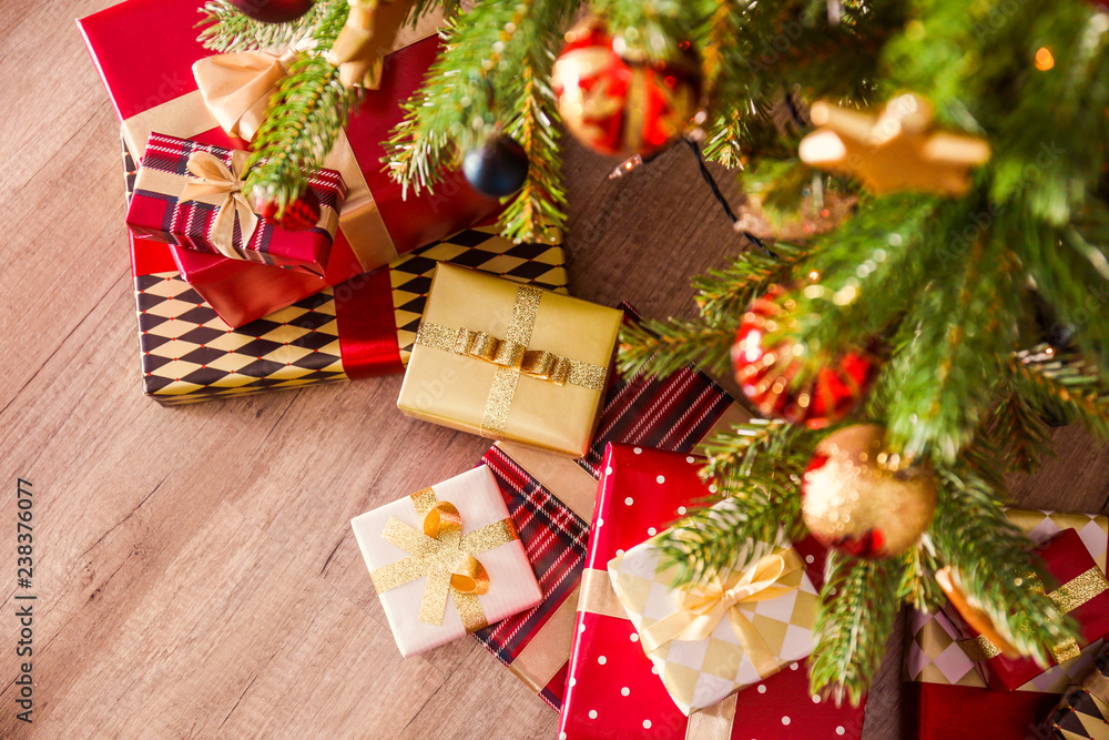 Pile Of Presents Under Tree