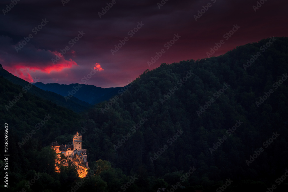 Bran Castle in spring, summer. One of the most famous landmarks in ...