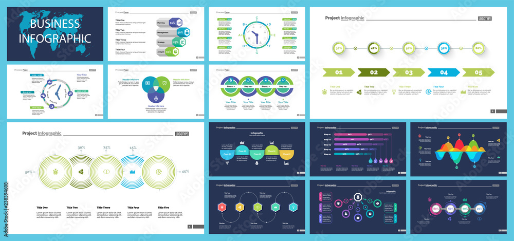Business inforgraphic design set for management concept. Can be used ...