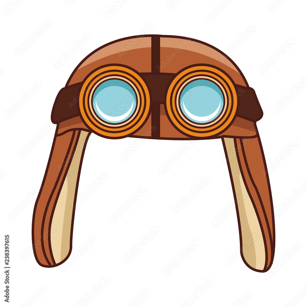 airplane pilot helmet cartoon Stock Vector | Adobe Stock