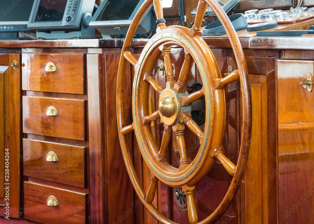 instruments for marine navigation in the captain's cabin. Nave Italia ...