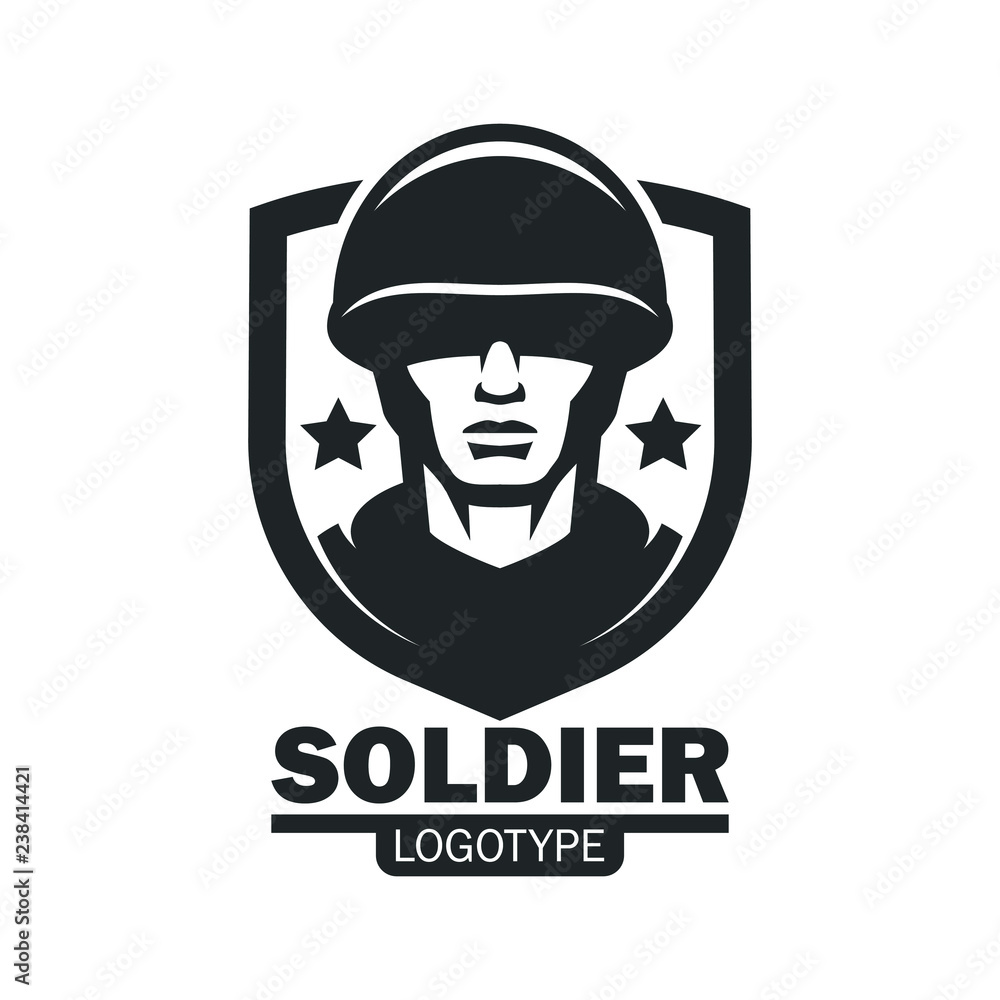 Military soldier logo mascot template. Soldier special force vector ...