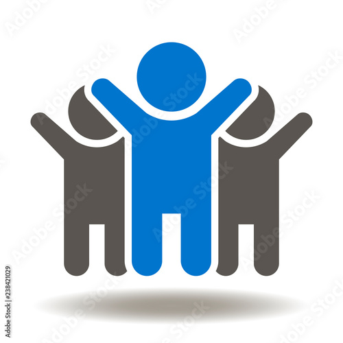 Children Icon Vector. Babies Illustration. Kid group logo. Three child ...