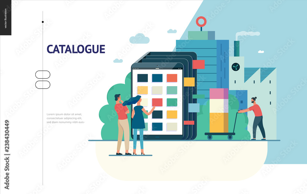 Business series, color 1 - product catalogue - modern flat vector ...