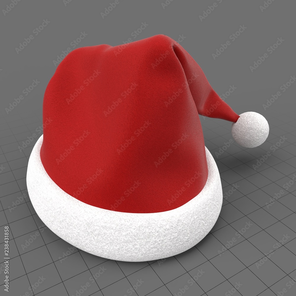 Santa hat Stock 3D asset | Adobe Stock