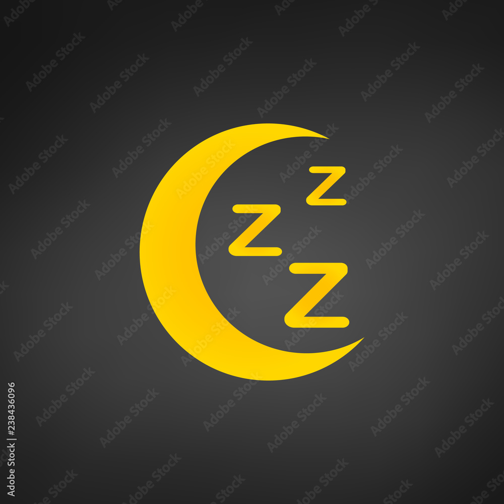 Sleeping Zzz Black Background