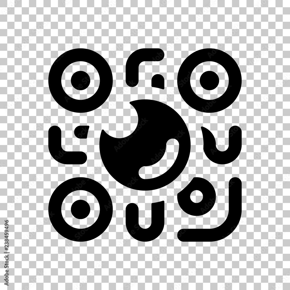 QR scanner, Scan by mobile camera, logo for app, icon with qrcod Stock ...