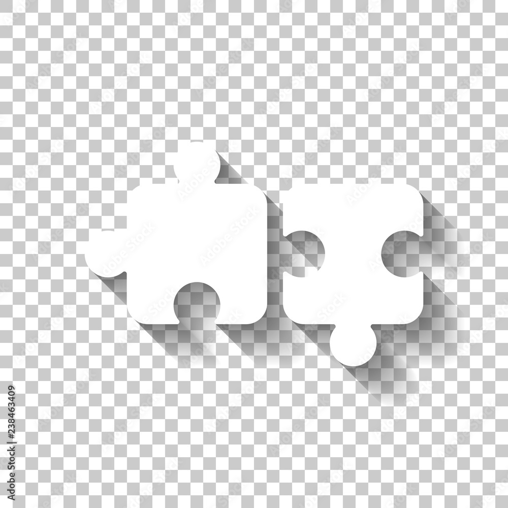 Two pieces of puzzle, creative teamwork, different solutions, logic ...