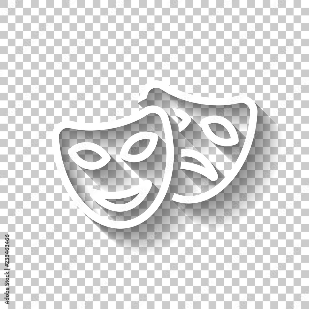 Smile and sad masks, comedy and drama theater, opposite emotions ...