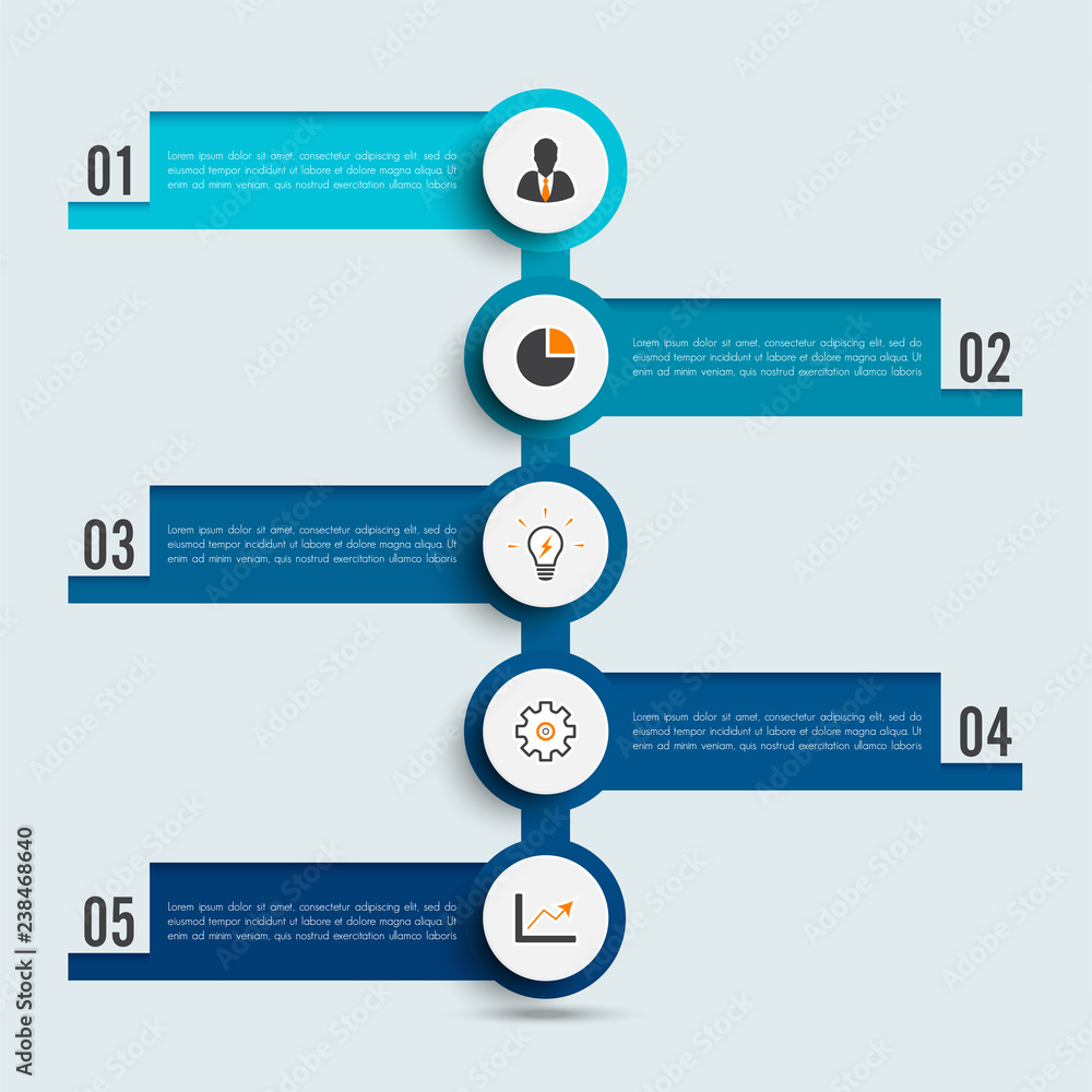 Business data visualization. Process chart. Abstract elements of graph ...