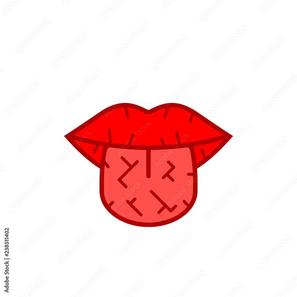 Dry mouth icon. Clipart image isolated on white background Stock Vector ...