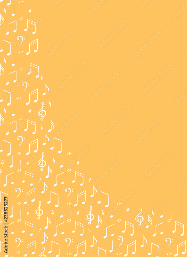 Music notes background. Poster template. Melody symbol. Stock Vector ...