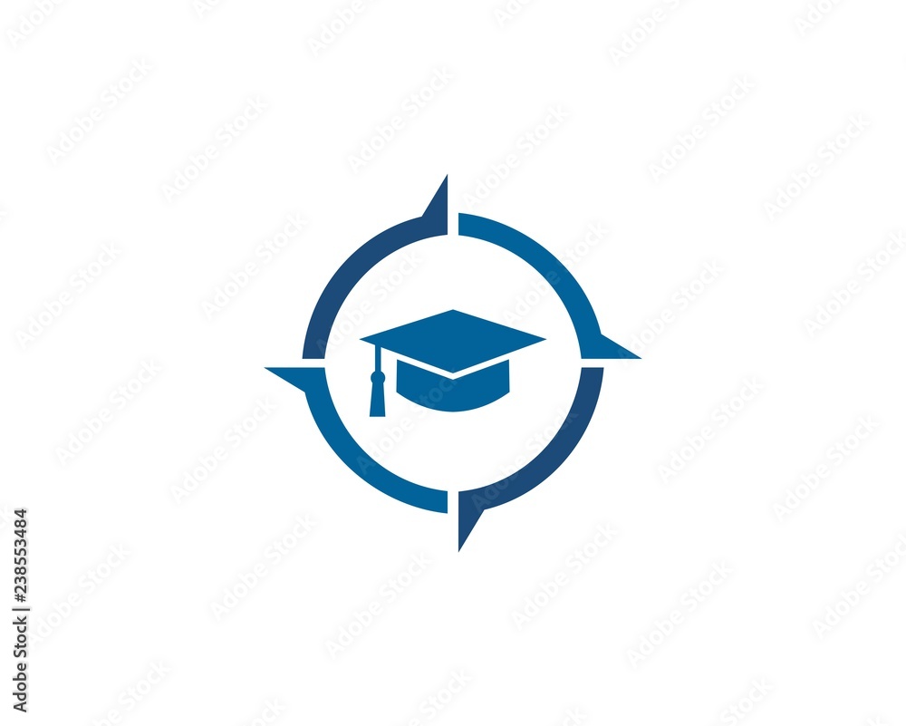 Education symbol. Cap icon.Guidance symbol. Simple design education ...