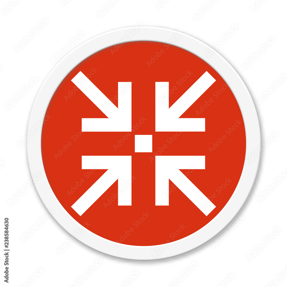 Runder Button zeigt Treffpunkt Symbol Stock-Illustration | Adobe Stock