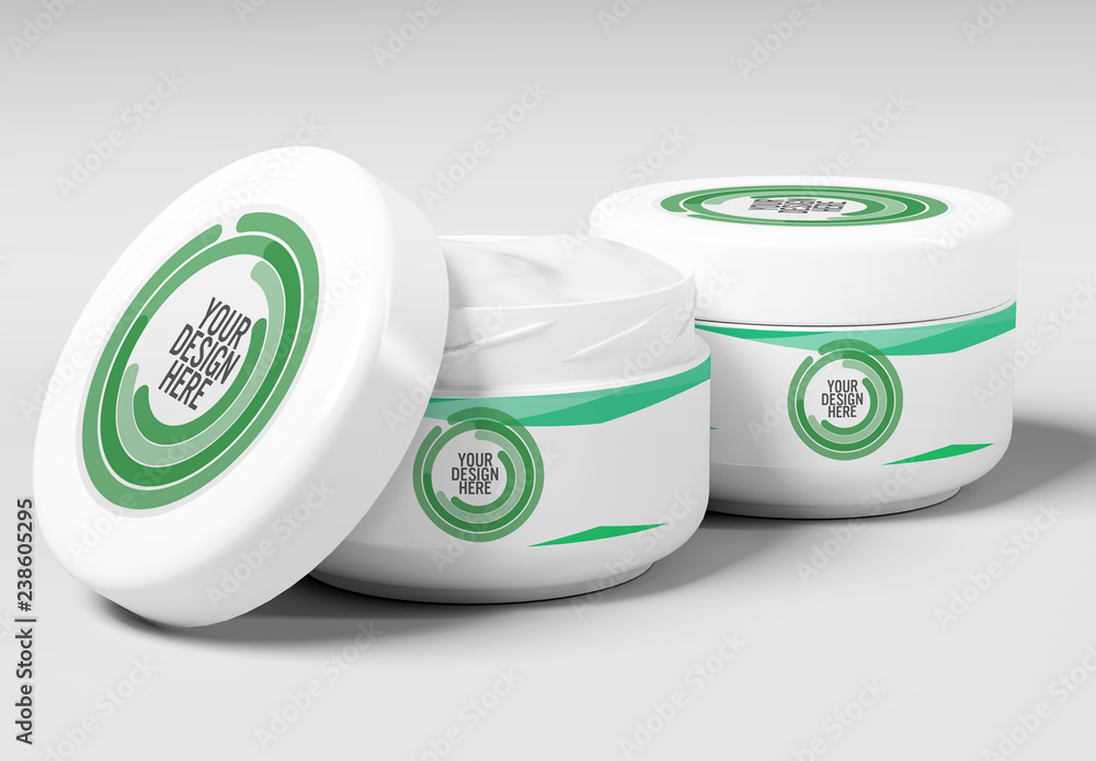 Cream Container Mockup Stock Template | Adobe Stock