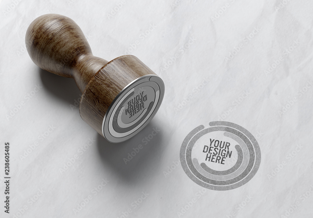 Circular Stamp Mockup Stock Template | Adobe Stock