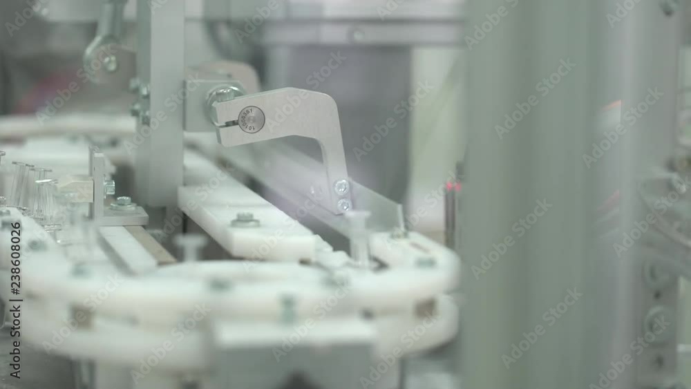 Pharmaceutical manufacturing line automatic machine at factory ...