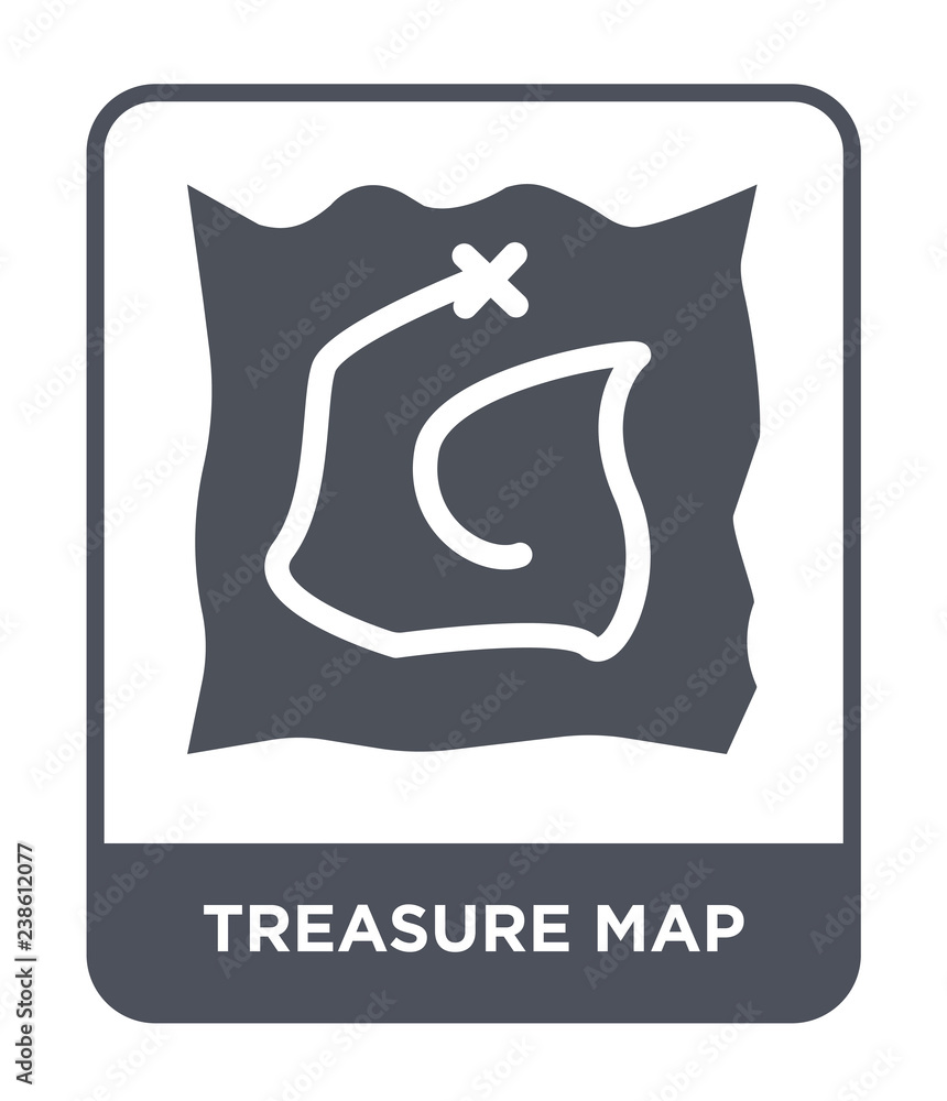 treasure map icon vector Stock Vector | Adobe Stock