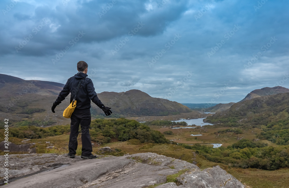 Ladies View, a scenic panorama on the Ring of Kerry, Killarney National ...